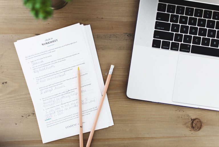 Check-in Worksheet for Group Leaders | Finding Hope